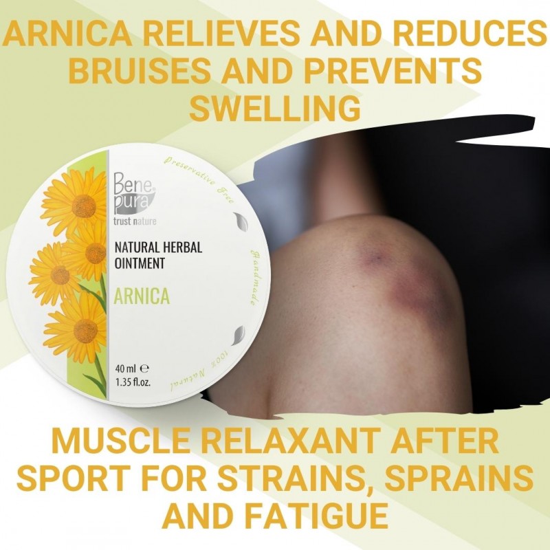 Masť na Modriny a Opuchy s Arnika - 40 ml - BenePura.sk